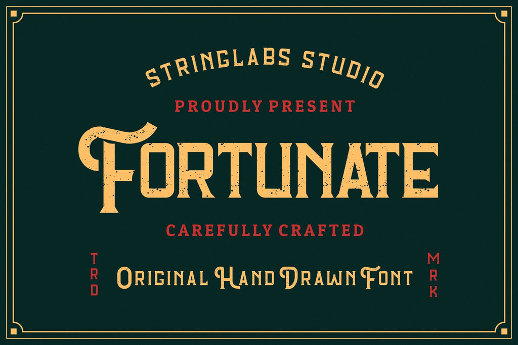 Fortunate - Original Hand Drawn Retro Font - So Fontsy
