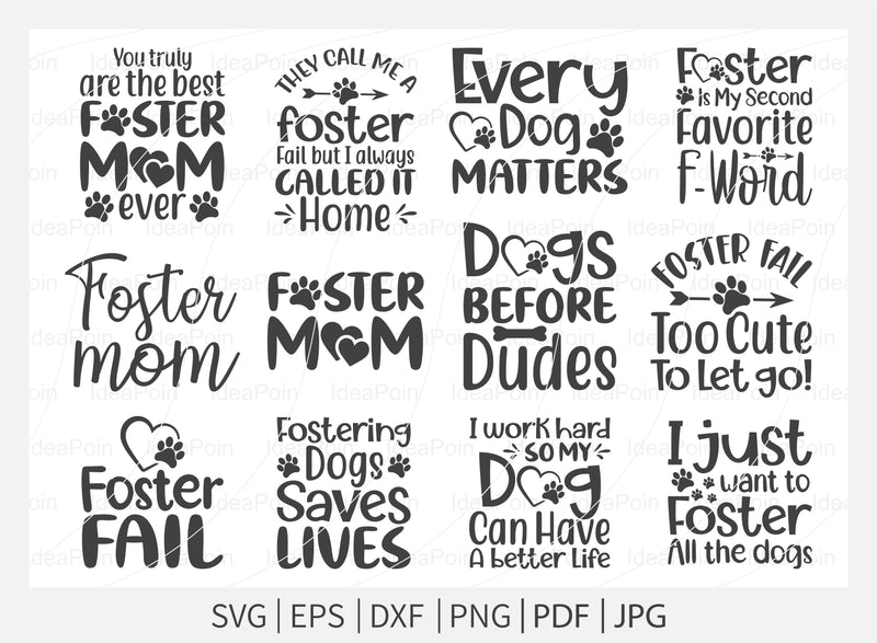 Foster Dog, Adopt svg, Foster Dog bundle, Pet svg, Dog svg, Dog Bandana ...