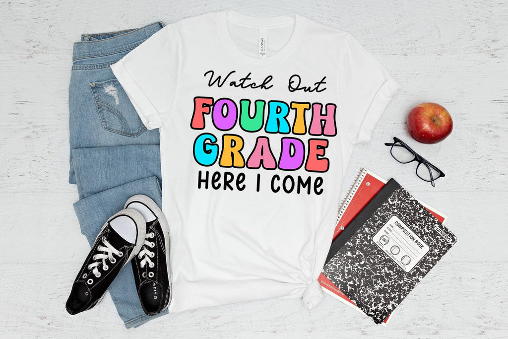 Fourth Grade First Day School I Back to School Sublimation - So Fontsy