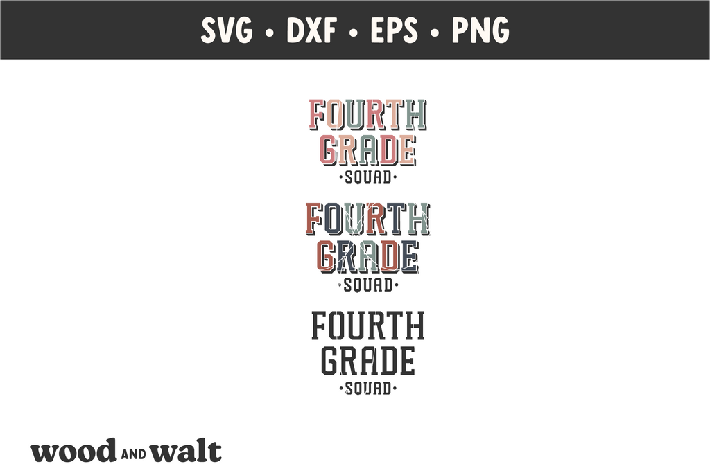 Fourth Grade Squad SVG | Back To School SVG - So Fontsy