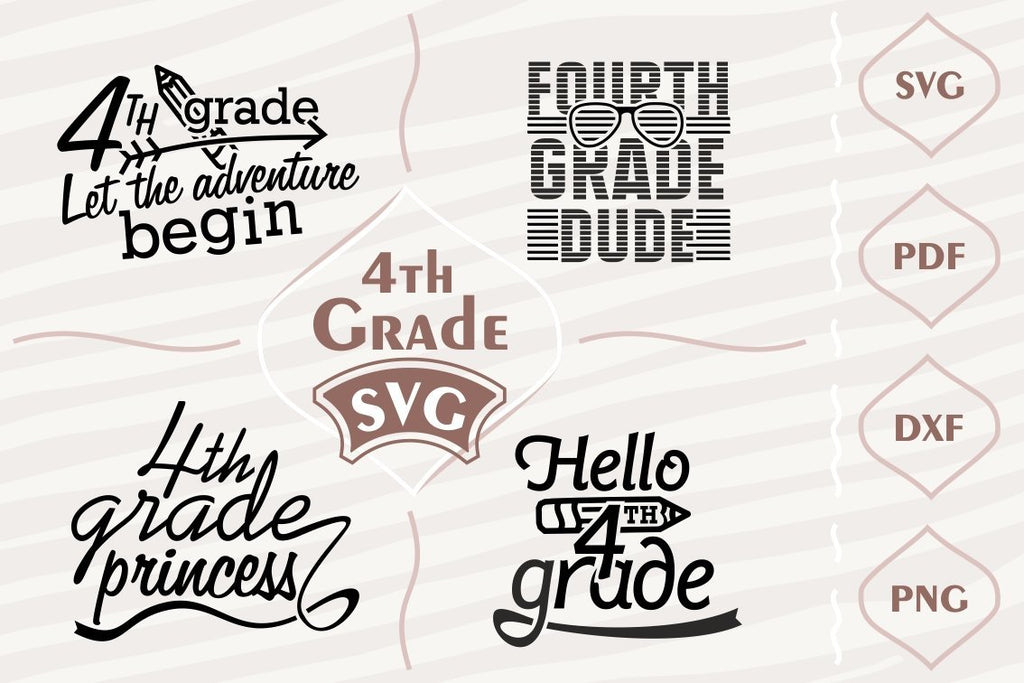 Fourth grade SVG bundle - So Fontsy