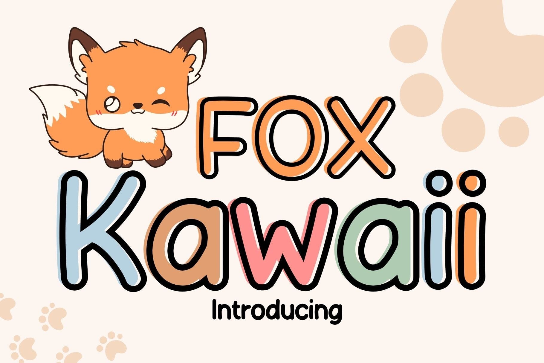 Fox Kawaii Fonts - So Fontsy
