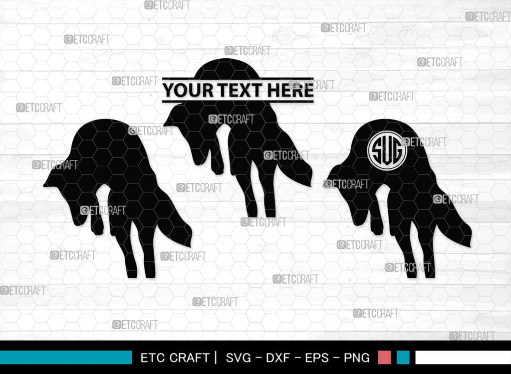 Fox Monogram, Fox Silhouette, Fox SVG, Jackal Svg, Silver Fox Svg ...