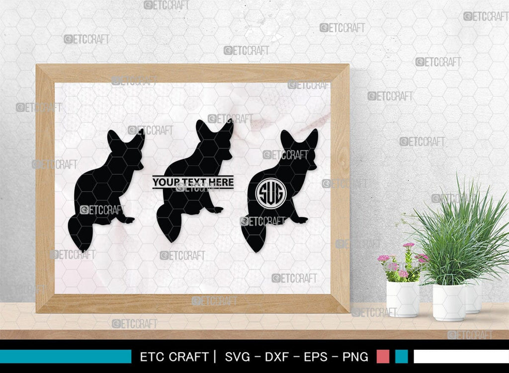 Fox Monogram, Fox Silhouette, Fox SVG, Jackal Svg, Silver Fox Svg ...
