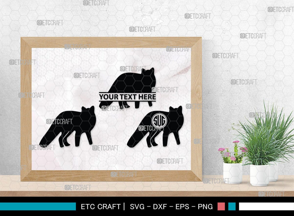 Fox Monogram, Fox Silhouette, Fox SVG, Jackal Svg, Silver Fox Svg ...