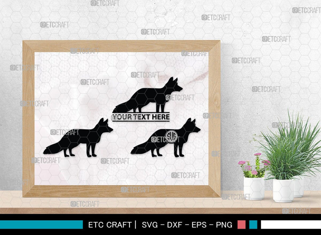Fox Monogram, Fox Silhouette, Fox SVG, Jackal Svg, Silver Fox Svg ...