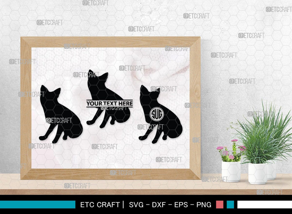 Fox Monogram, Fox Silhouette, Fox SVG, Jackal Svg, Silver Fox Svg ...