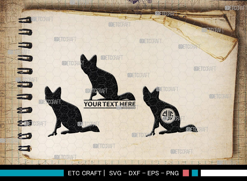 Fox Monogram, Fox Silhouette, Fox SVG, Jackal Svg, Silver Fox Svg ...