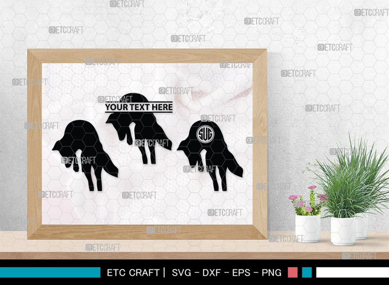 Fox Monogram, Fox Silhouette, Fox SVG, Jackal Svg, Silver Fox Svg ...