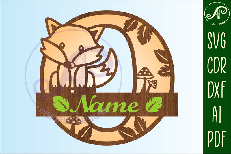 Fox Monogram Letter O SVG Cut File - So Fontsy