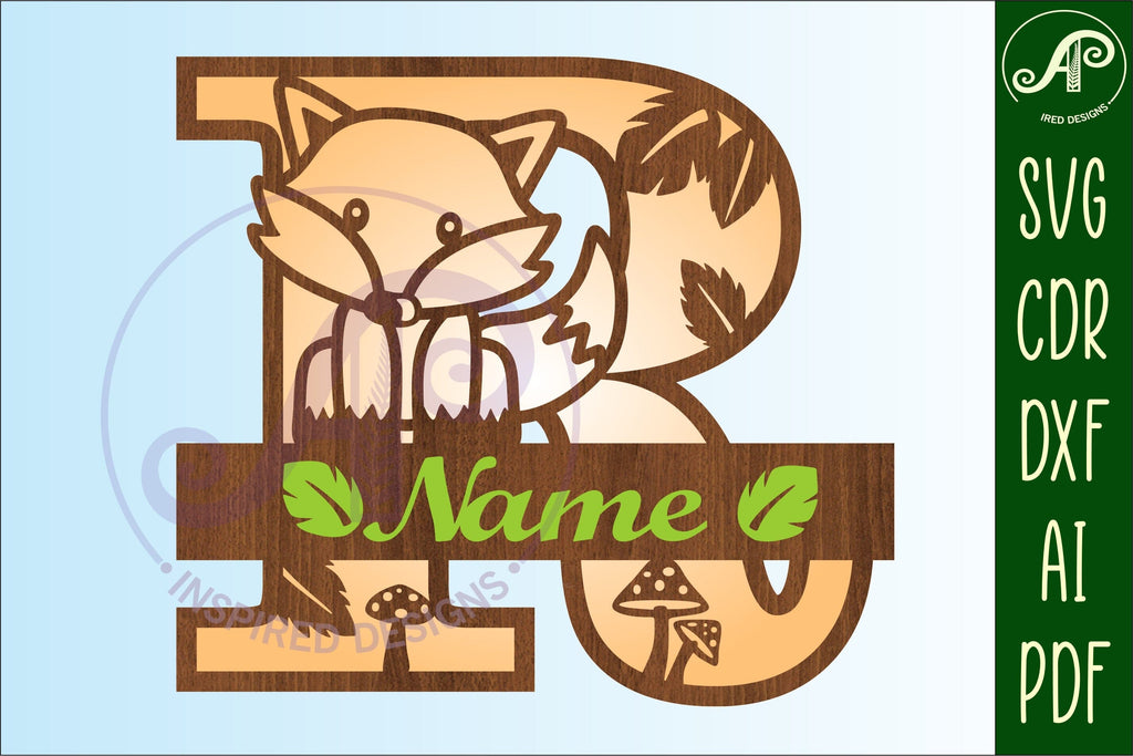 Fox Monogram Letter R SVG Cut File - So Fontsy