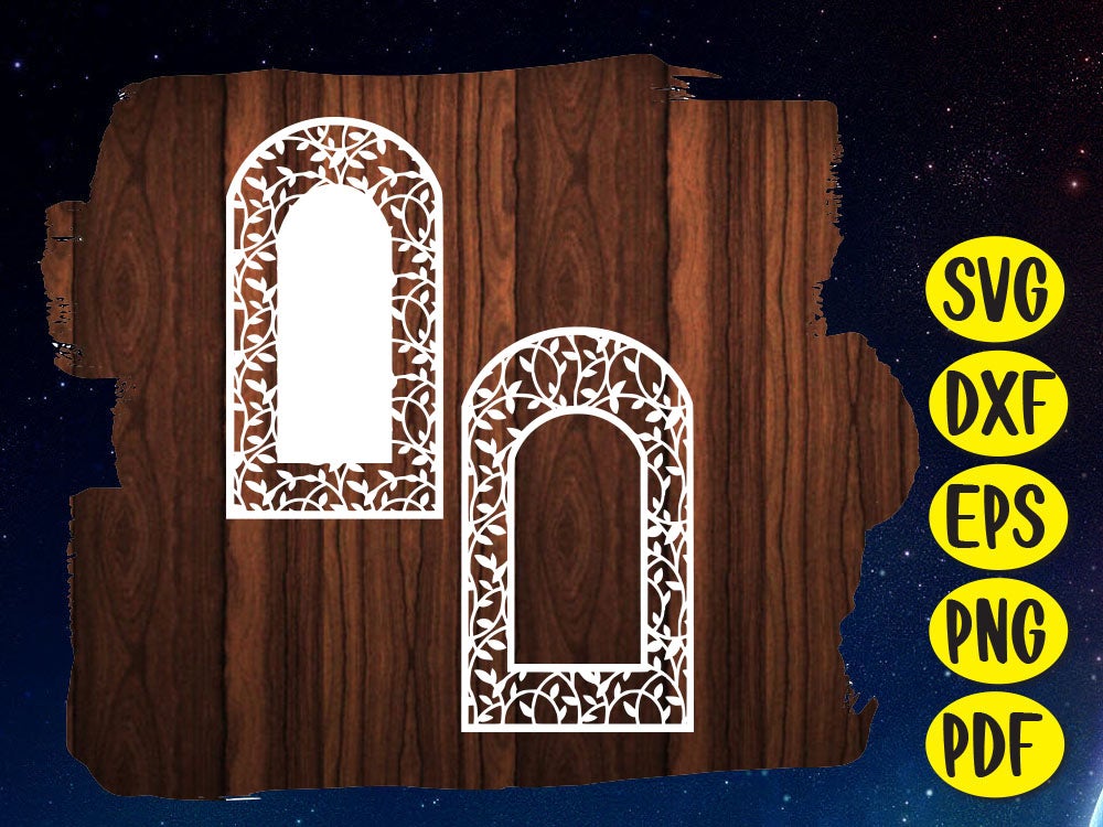 Frame Window Flower Paper cut - So Fontsy