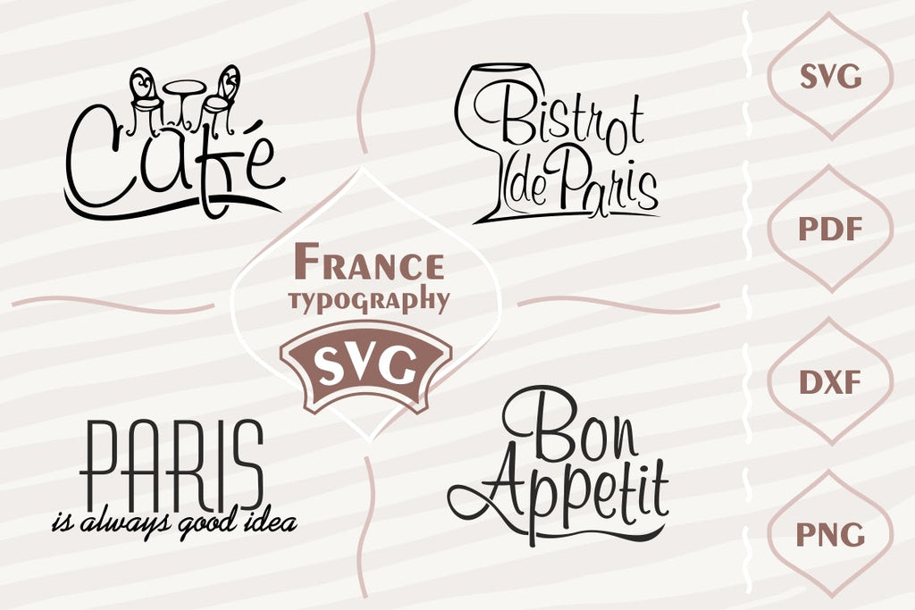 France typography - SVG bundle - So Fontsy