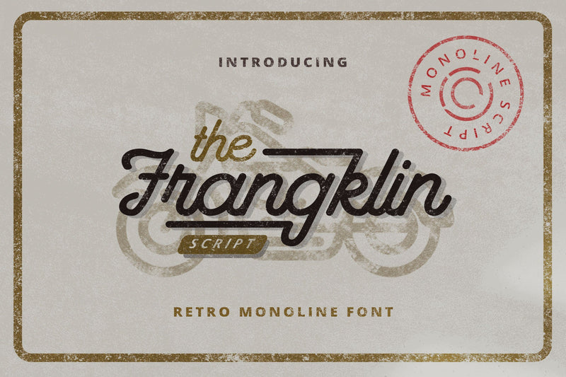 Franklin - Monoline Retro Script Font - So Fontsy