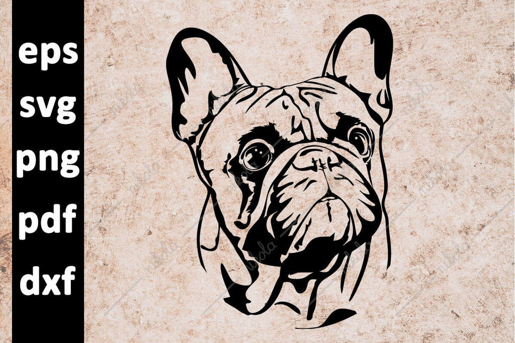 French Bulldog Dog Cut File Clipart PNG SVG EPS DXF PDF - So Fontsy