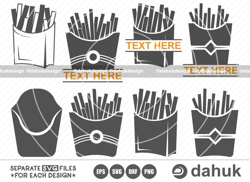 French fry box Svg, French fry box Templets, French fry box icons ...