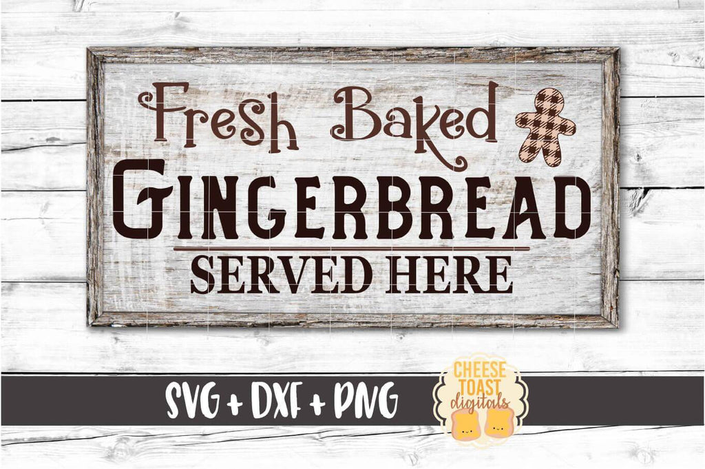 Fresh Baked Gingerbread - Buffalo Plaid Christmas SVG PNG DXF Cut Files ...