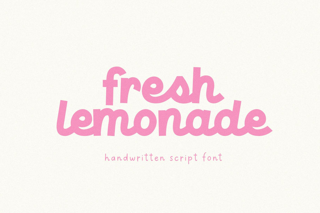 Fresh Lemonade - Handwritten Script Font - So Fontsy