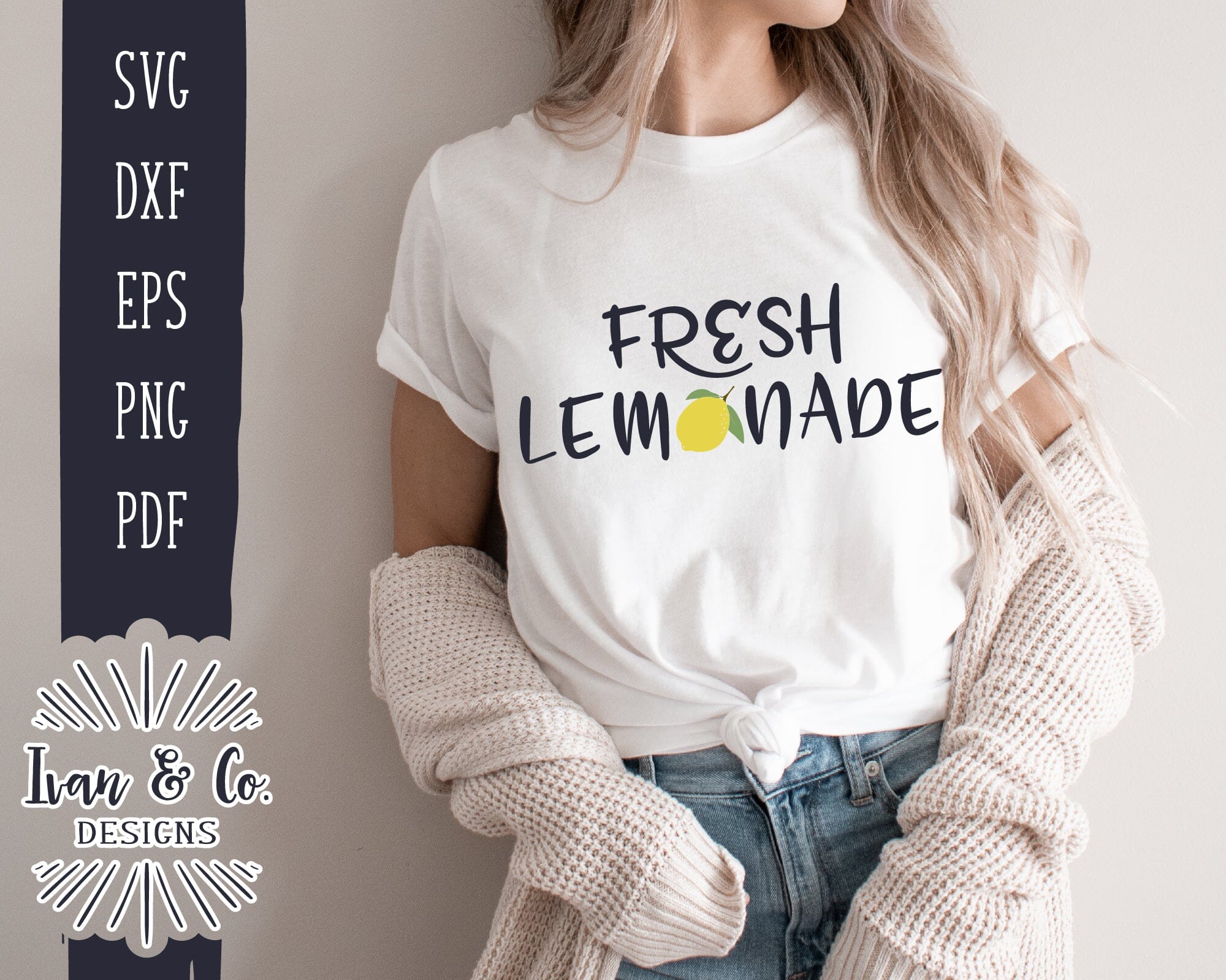 Fresh Lemonade SVG Files | Lemon | Summer | Drinking | Farmhouse SVG ...