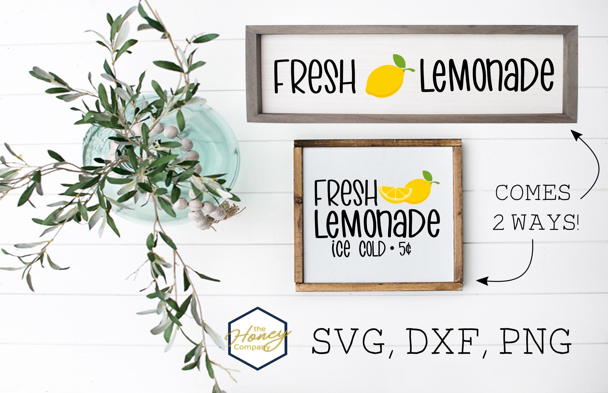 Fresh Lemonade SVG PNG DXF Lemon Summer Hand Lettered - So Fontsy