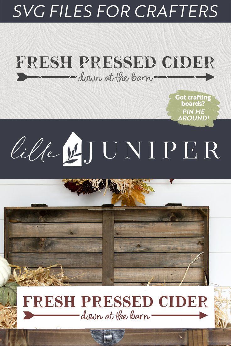 Fresh Pressed Cider | Apple Cider Sign SVG | Fall SVG - So Fontsy