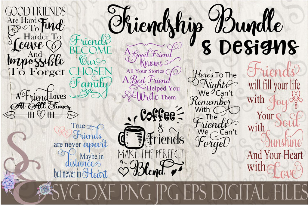 Friend Friendship SVG Bundle - So Fontsy