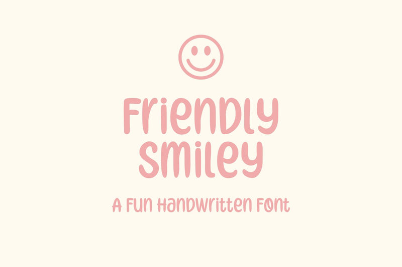 Friendly Smiley - a Fun Handwritten Font - So Fontsy