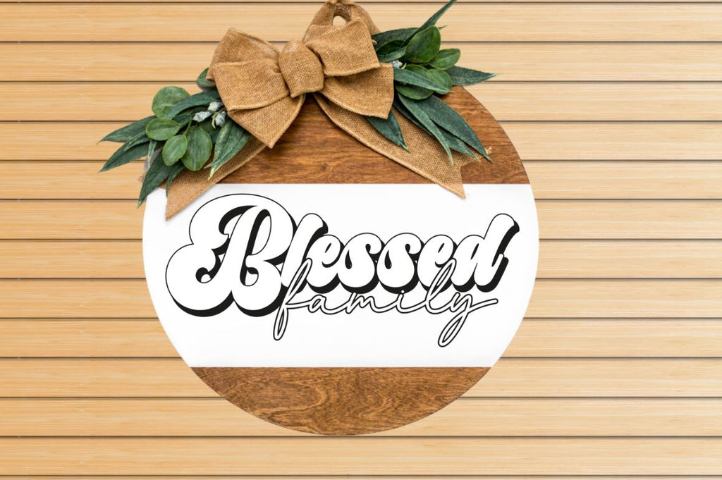 Friends and family round Sign Bundle - So Fontsy