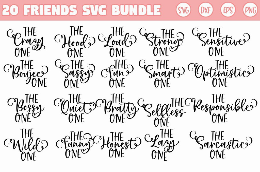 Friendship Friends SVG Bundle - So Fontsy