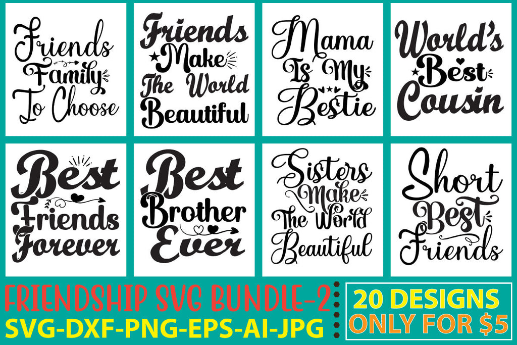 Friendship Svg Bundle Vol. 2 - So Fontsy