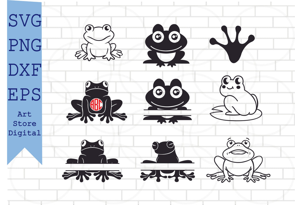 Frog SVG Bundle, Animal SVG Bundle, Cute Frog Svg, Png, Dxf, Eps Cut ...