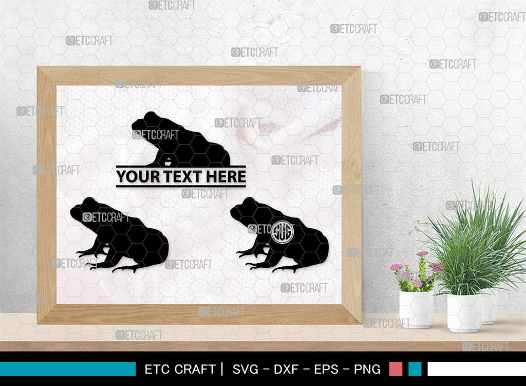 Frogs Monogram, Frog Silhouette, Frog SVG, Tree Frog Svg, Toad Svg ...