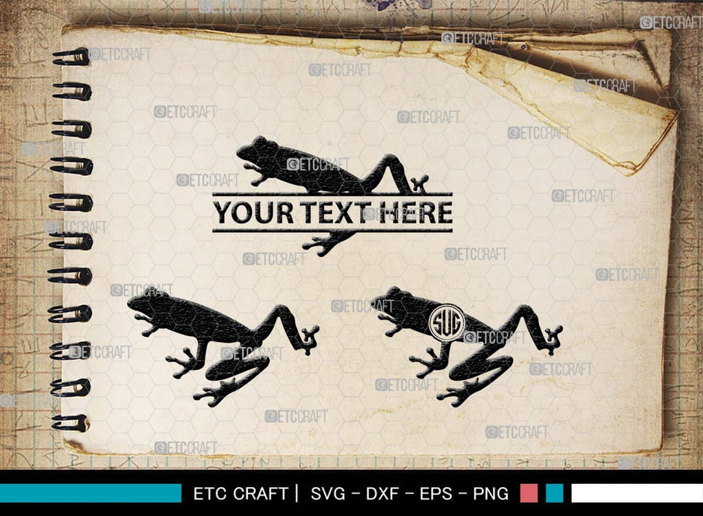 Frogs Monogram, Frog Silhouette, Frog SVG, Tree Frog Svg, Toad Svg ...