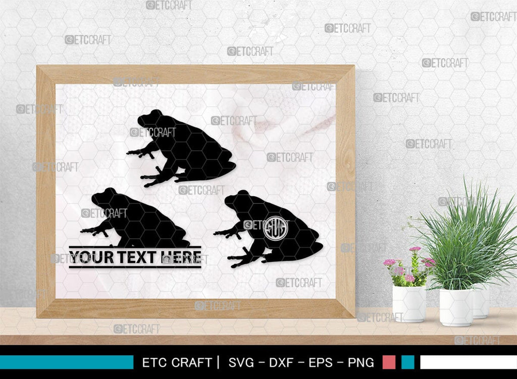 Frogs Monogram, Frog Silhouette, Frog SVG, Tree Frog Svg, Toad Svg ...