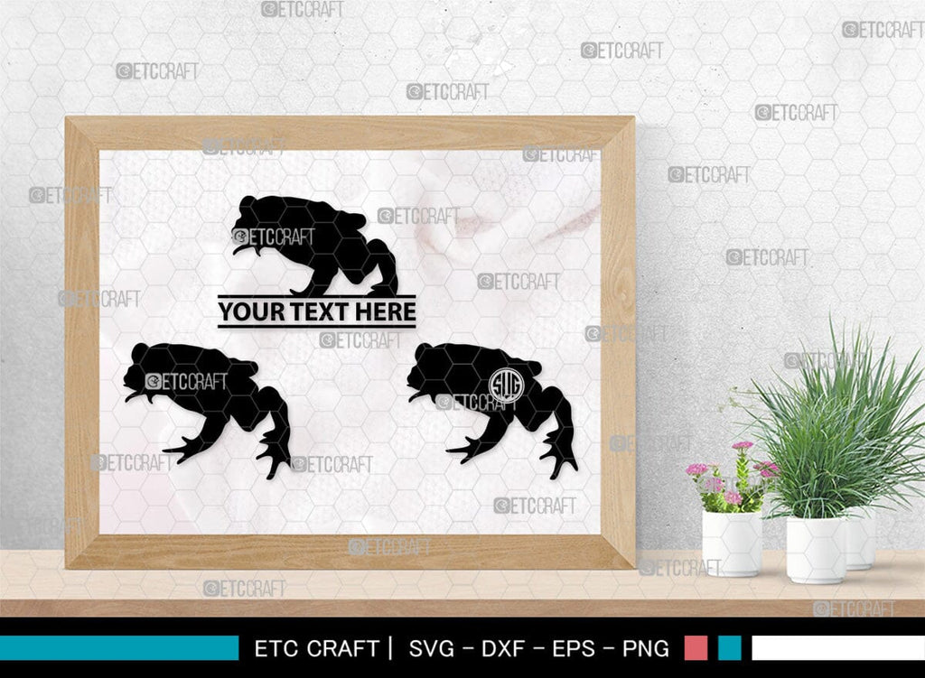 Frogs Monogram, Frog Silhouette, Frog SVG, Tree Frog Svg, Toad Svg ...