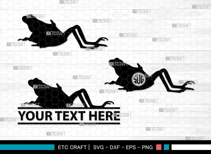 Frogs Monogram, Frog Silhouette, Frog SVG, Tree Frog Svg, Toad Svg ...