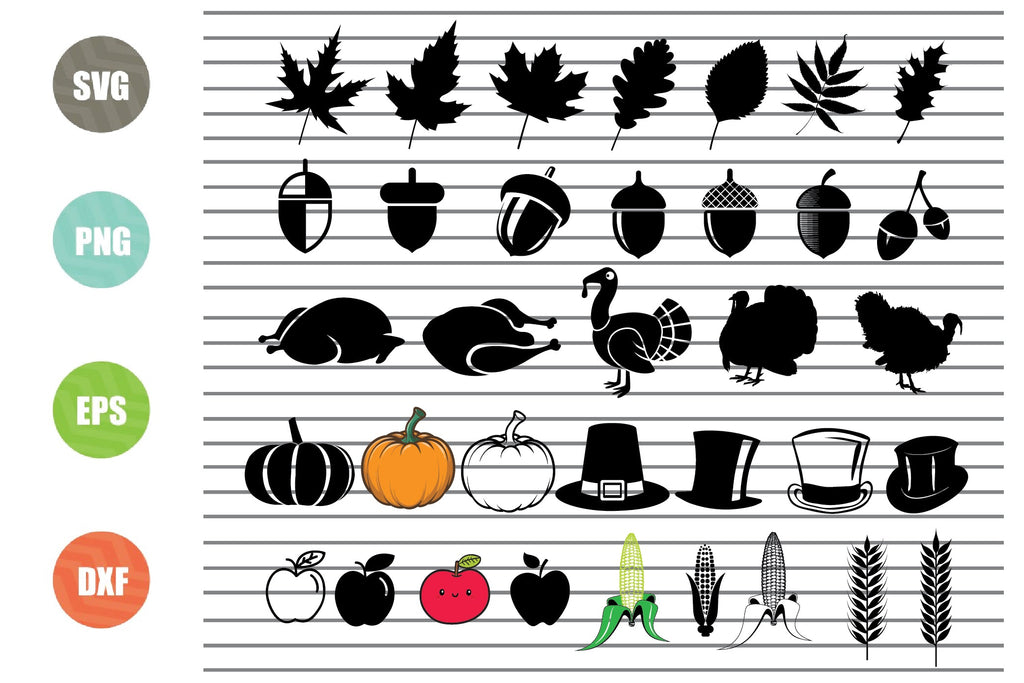 Full Set Autumn Svg Bundle, Autumn Svg, Thanksgiving Svg, Fall Svg ...