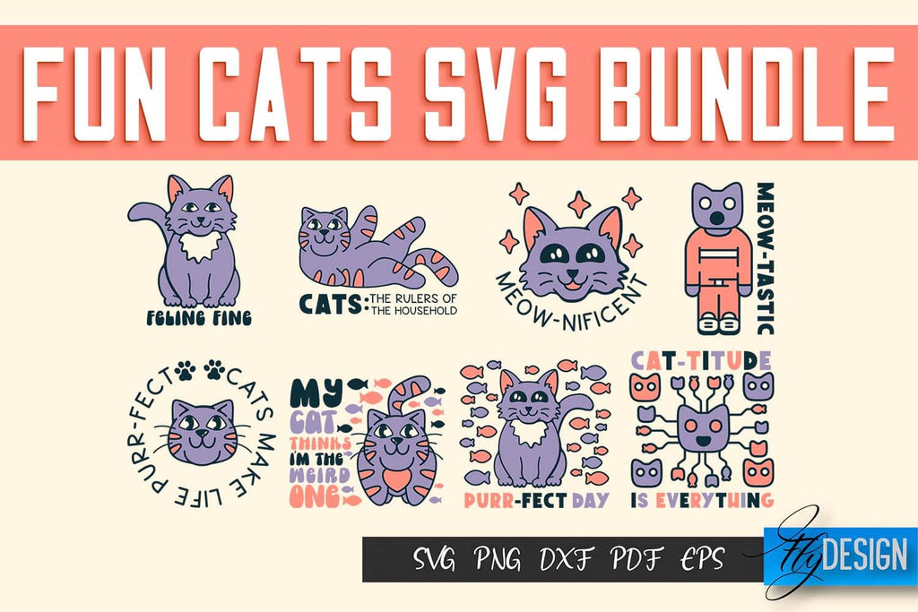 Fun Cat SVG Design | Fun Cats SVG Quotes | Funny Cat SVG Quotes v.2 ...