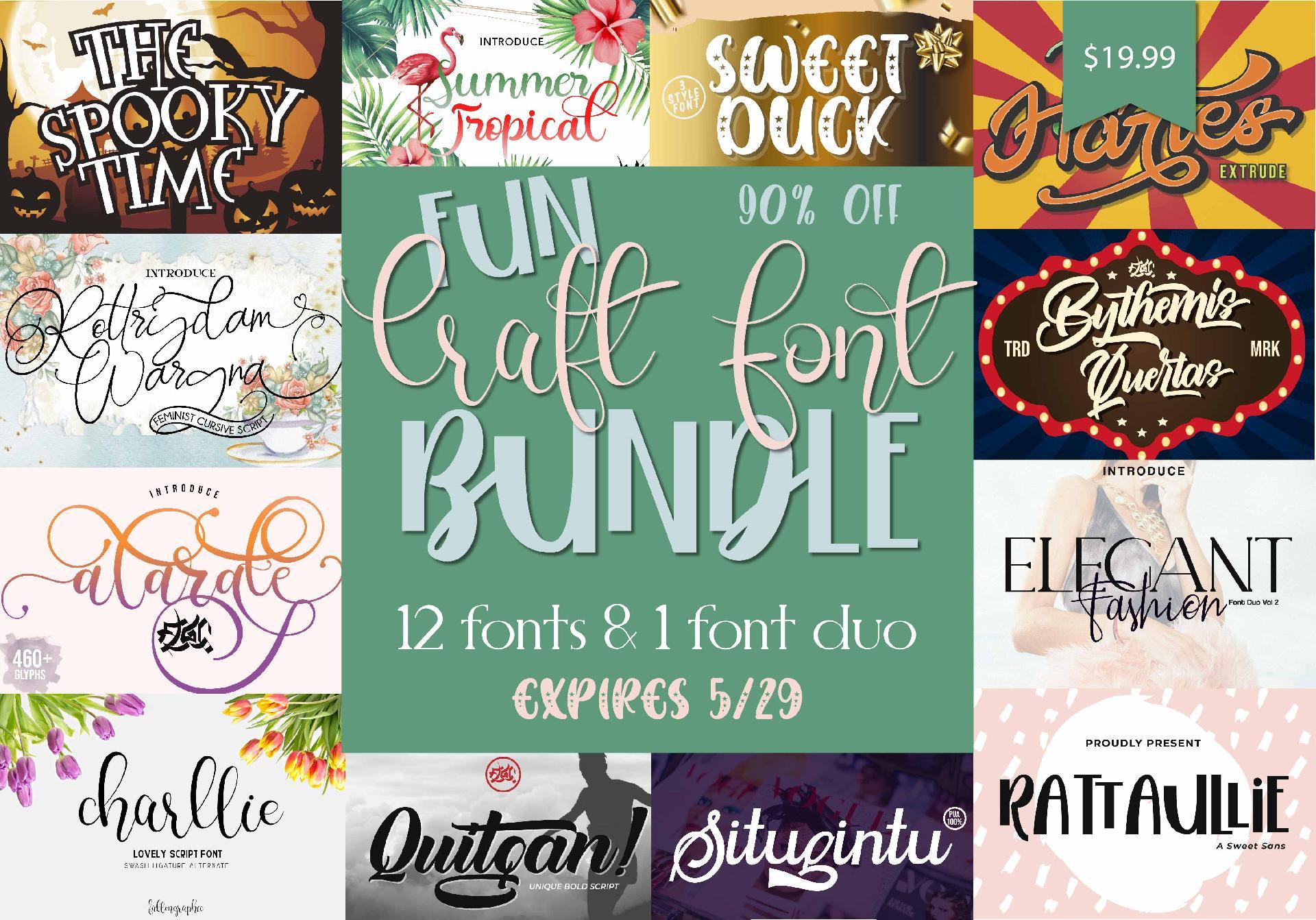 Fun Craft Font Bundle - So Fontsy