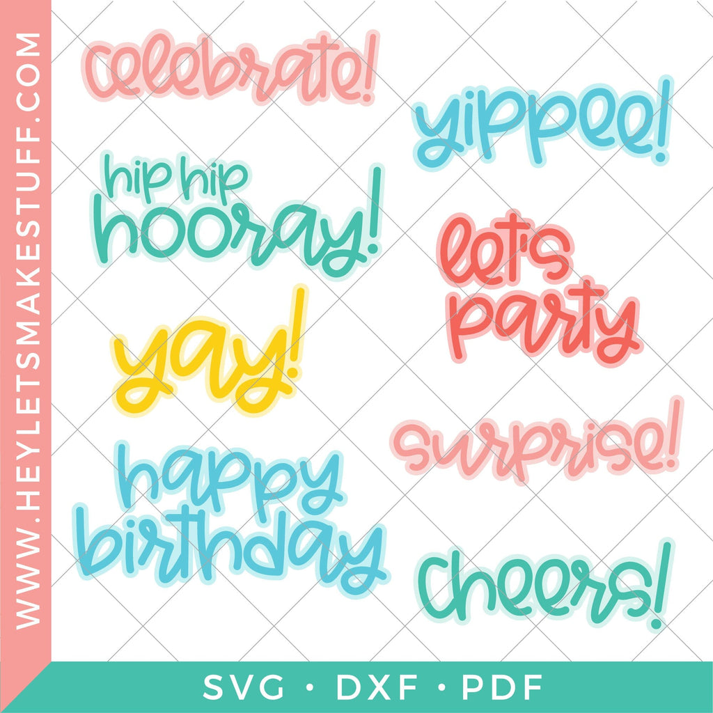 Fun Party Words - So Fontsy