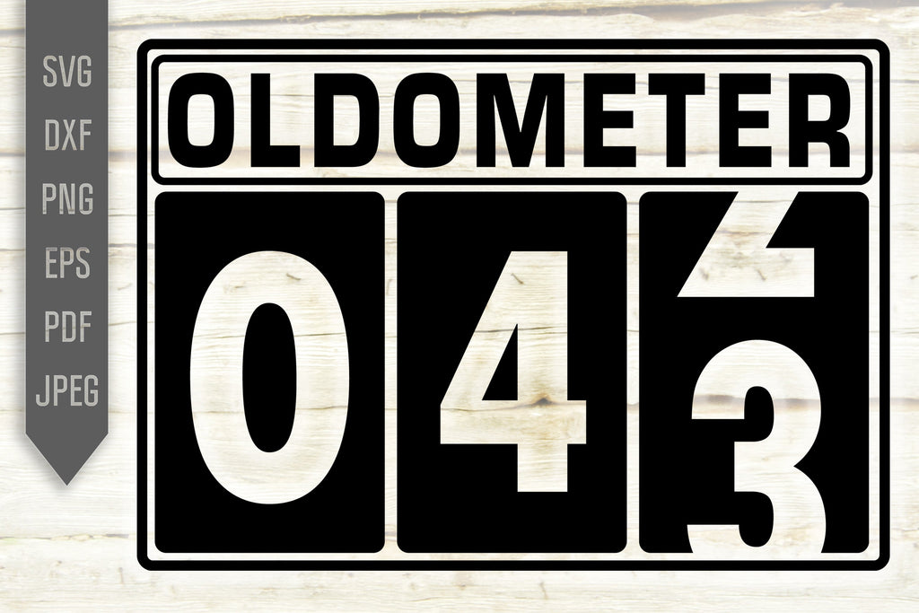 43rd Birthday Svg. Oldometer Svg. Man Birthday Svg. Forty Three Years ...