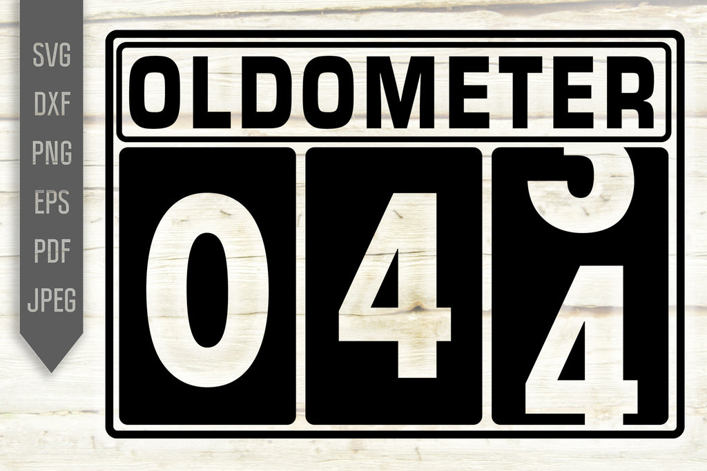 Funny 44th Birthday Svg. Oldometer Svg. Man Birthday Svg. Forty Four ...