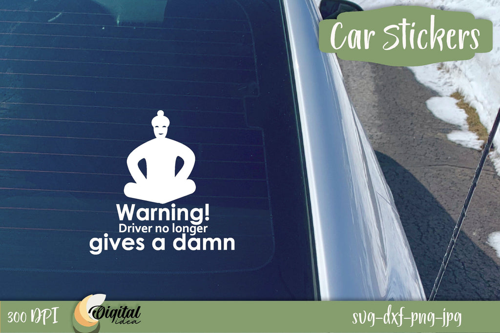 Funny Car Stickers | Amusing car window design | Original warning car ...
