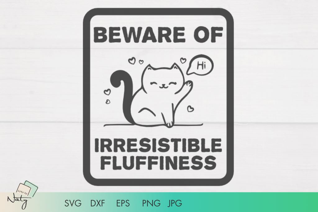 Funny cat sign illustration. - So Fontsy