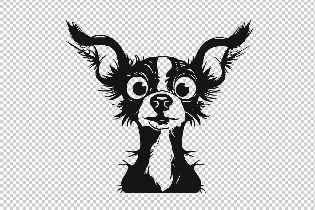 Funny Chihuahua with big eyes SVG file - So Fontsy