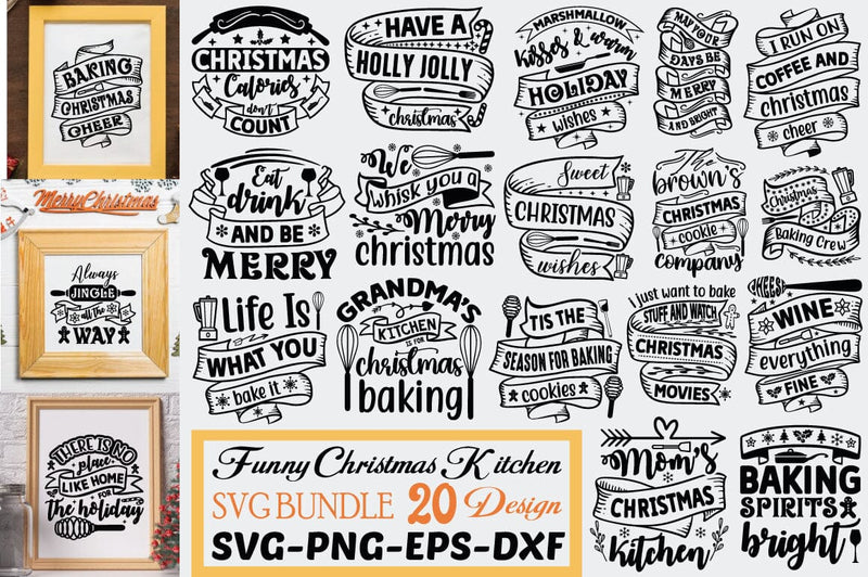 Funny Christmas Kitchen Svg Bundle - So Fontsy