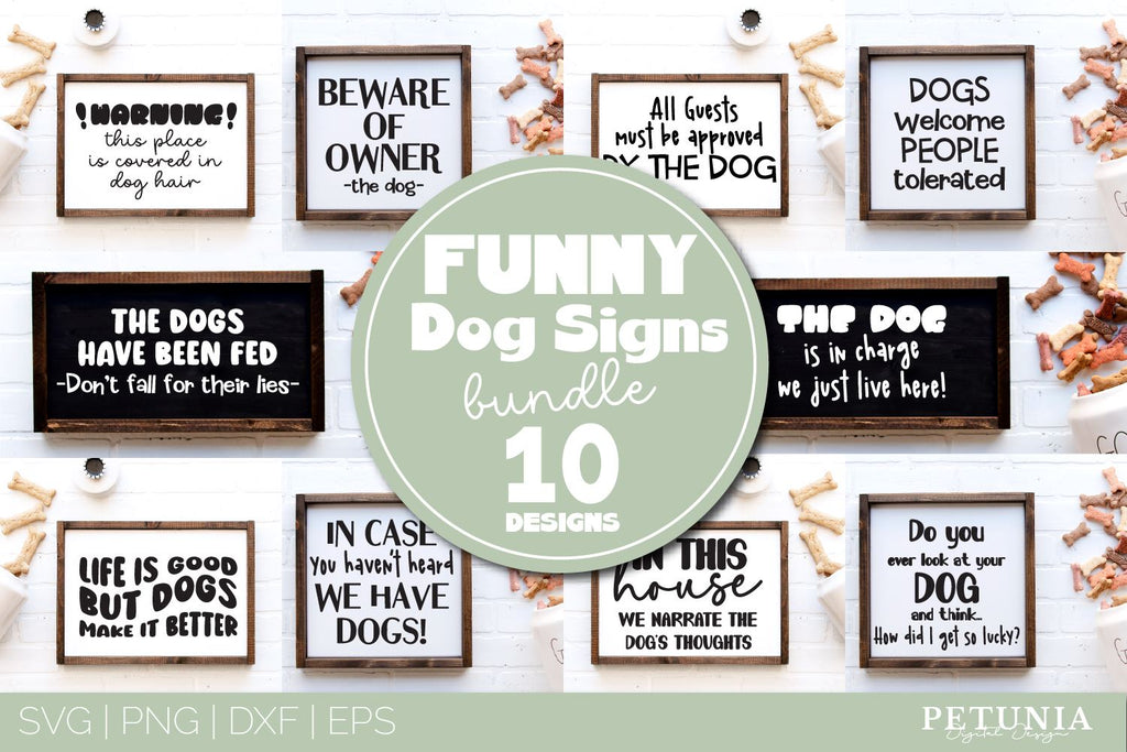 Funny Dog Signs SVG | Funny Dog SVG Bundle - So Fontsy
