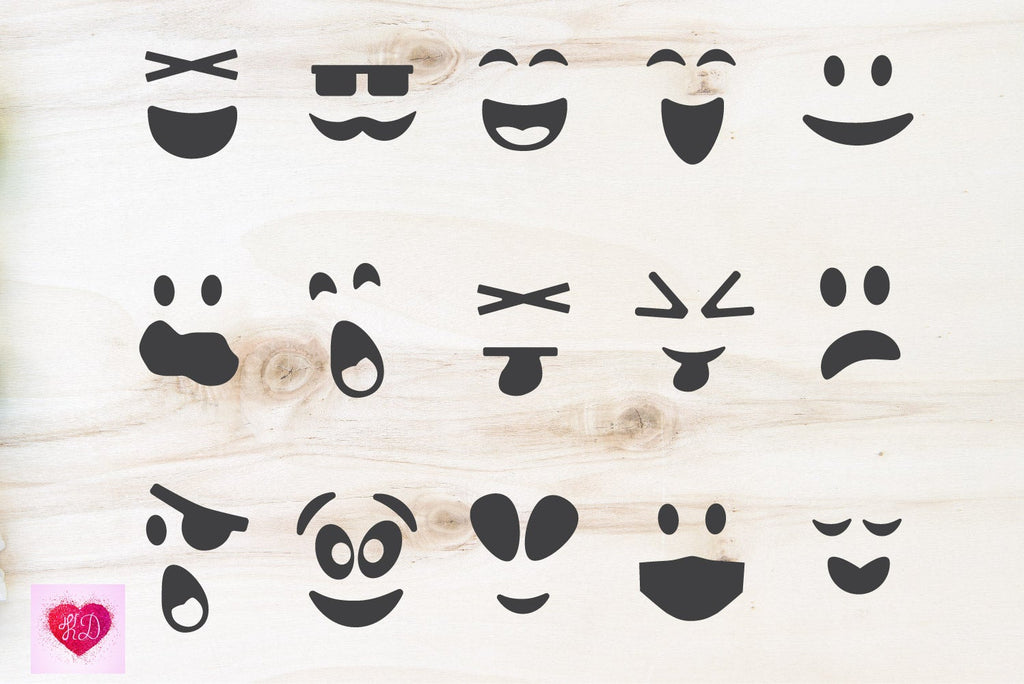 Funny Faces Easter Egg Decor SVG. Kids Easter Design - So Fontsy