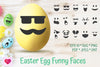 Funny Faces Easter Egg Decor SVG. Kids Easter Design - So Fontsy