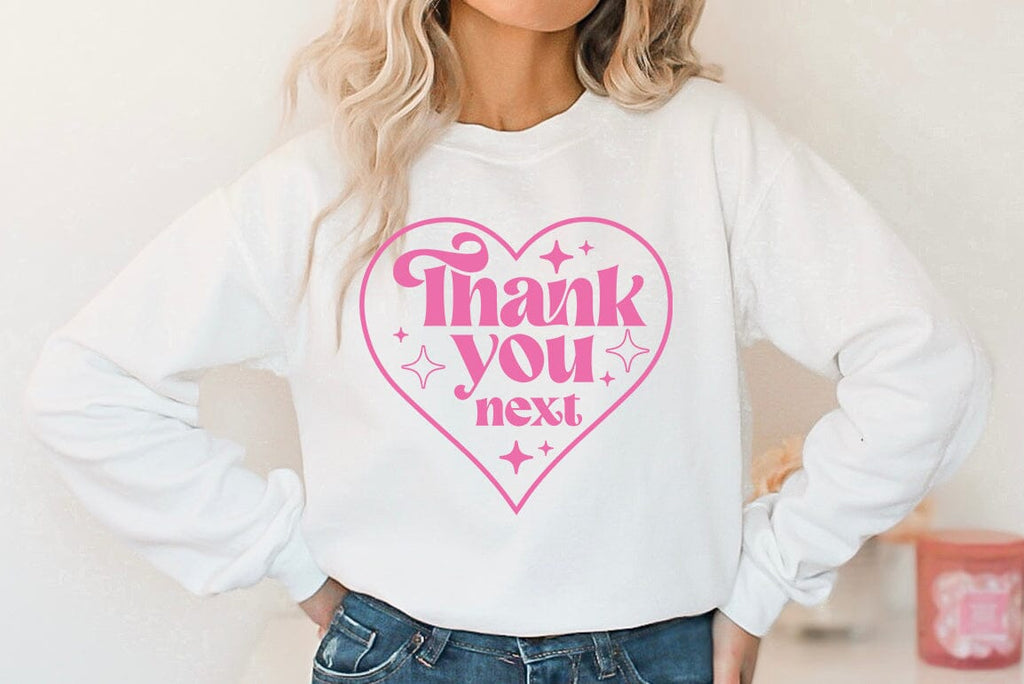 Funny Girl Pink Quote SVG Design, Thank you next - So Fontsy